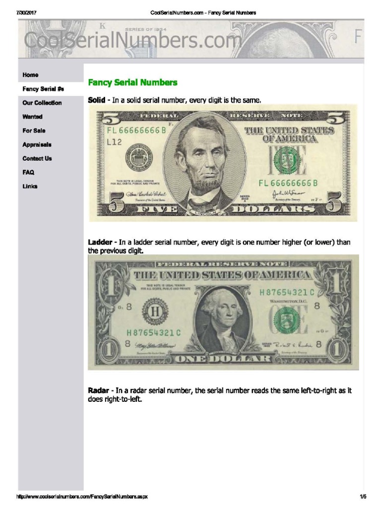 Currency Cool Serial Numbers PDF | PDF