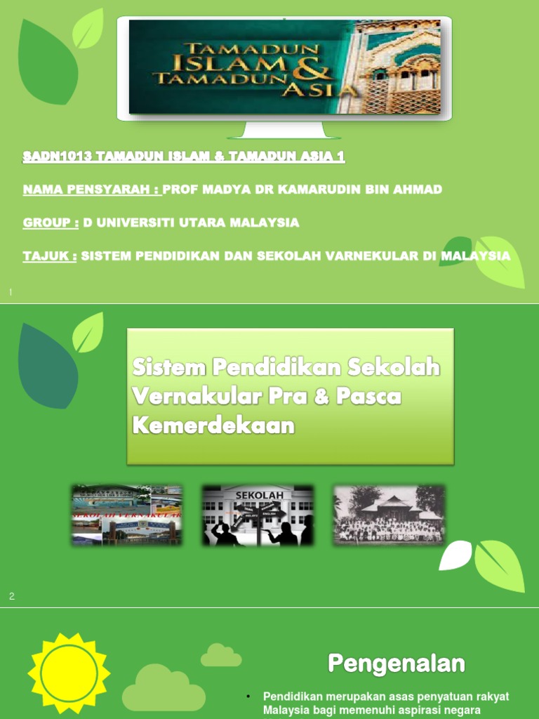 Titas Sistem Pendidikan Sekolah Vernakular Uum A172 Sadn 1013 | PDF
