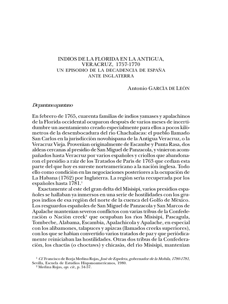 Indios de La Florida en La Antigua 1757-1770 | PDF | Imperio español ...