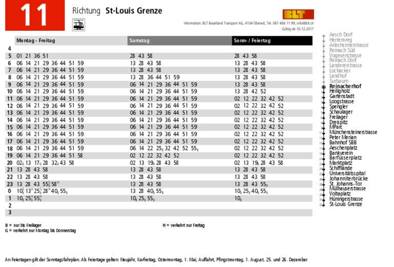 Tram 11 Basel Timetable and Route | PDF | Rail Transport | Basel
