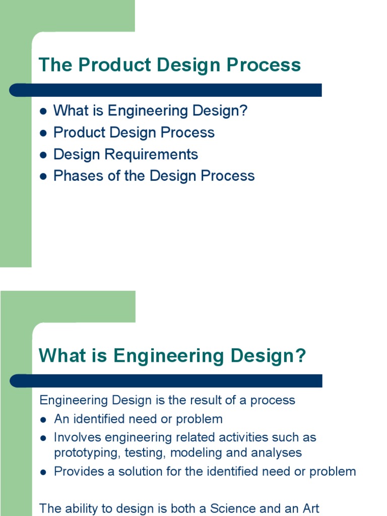 Lecture 1 Design Process 1-3 | PDF | Design | Engineering Design Process