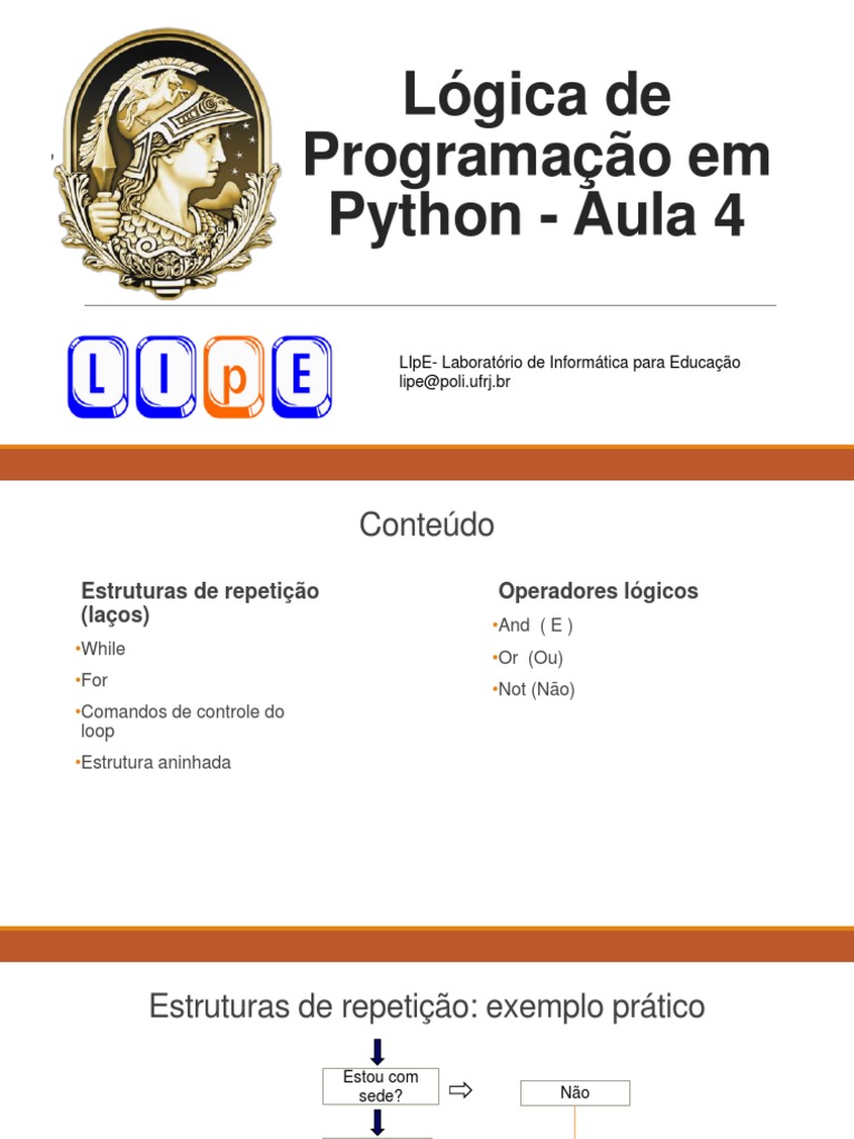 Aula 04 - Lógica de Programação em Python | PDF | Python (linguagem de ...