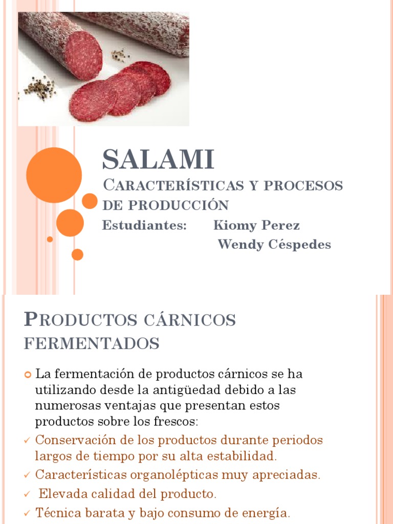 Salami | PDF | Fermentación | Carne
