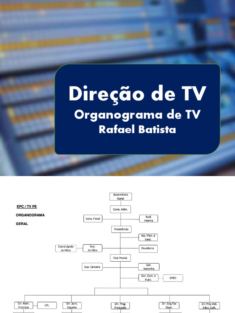 Direção para TV - Aula Organograma | PDF | Telejornalismo ...