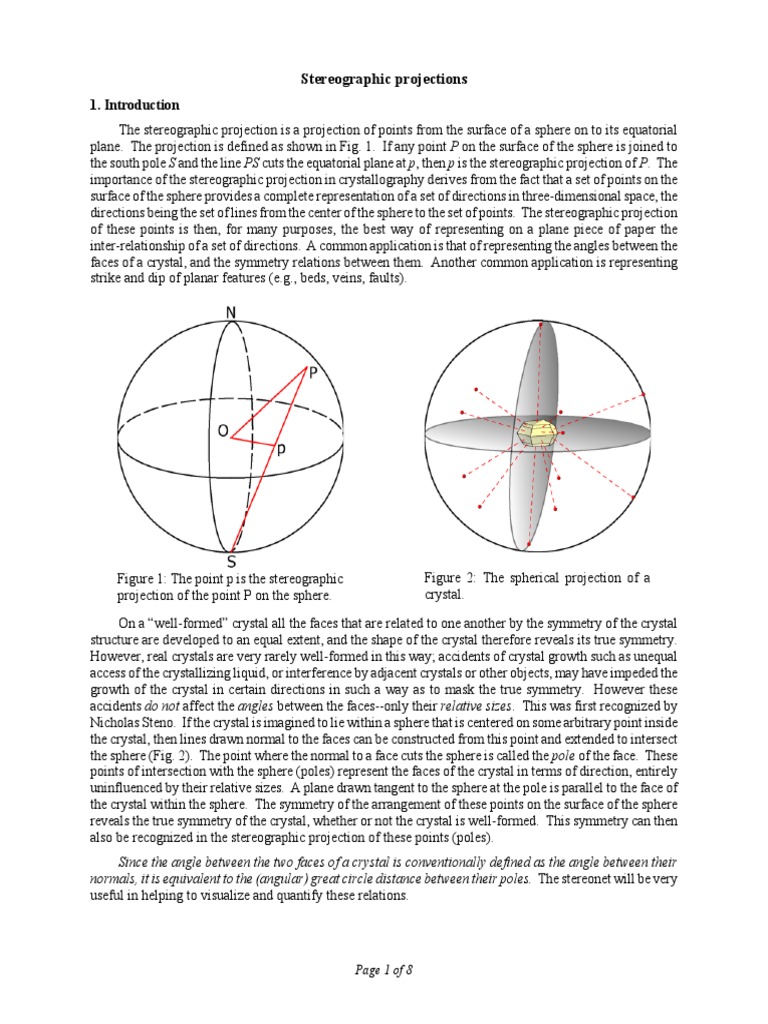 Stereonet Diagram | PDF | Sphere | Circle