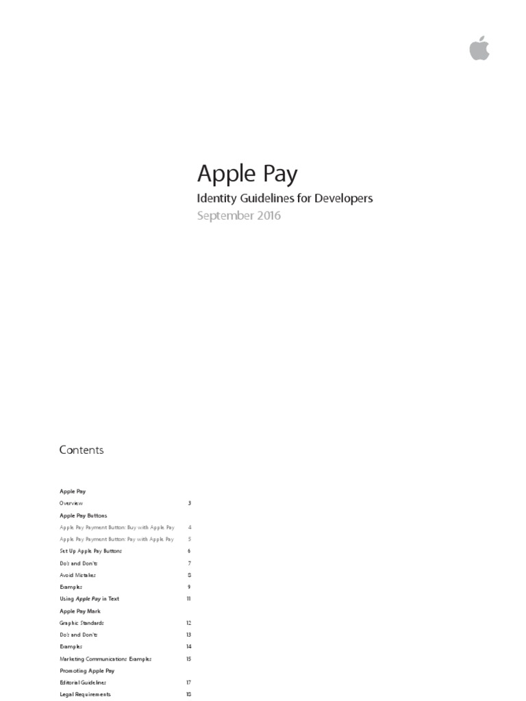 Apple Pay Logo Usage Guidelines | PDF