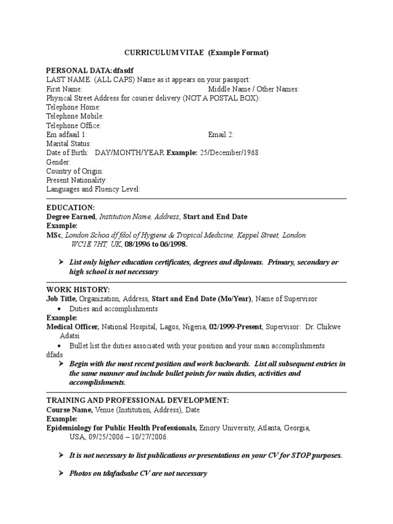 Simplest CV | PDF | Career & Growth | Self-Improvement