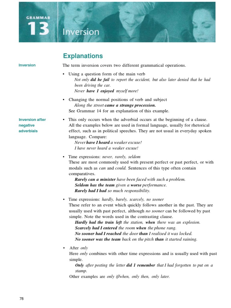 C2.2 Inversions Practice | PDF | Sentence (Linguistics) | Verb