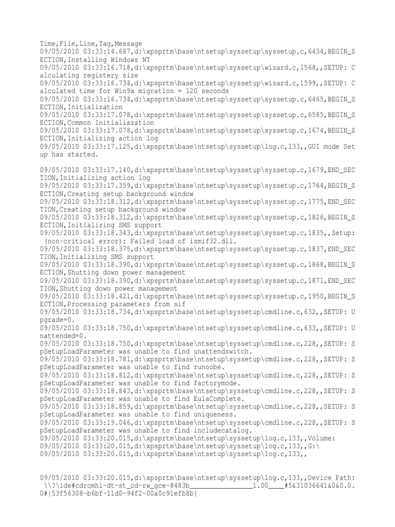 Setup Log | PDF | X86 Architecture | Computer Architecture