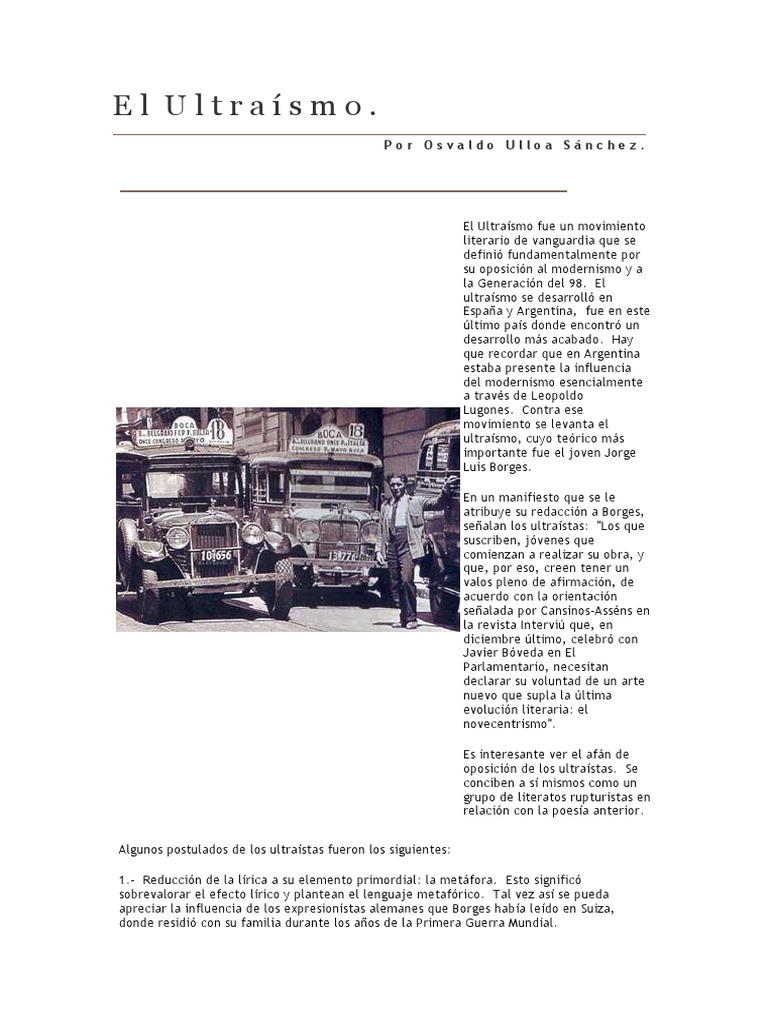 El Ultraismo | PDF | Poesía | Vanguardia