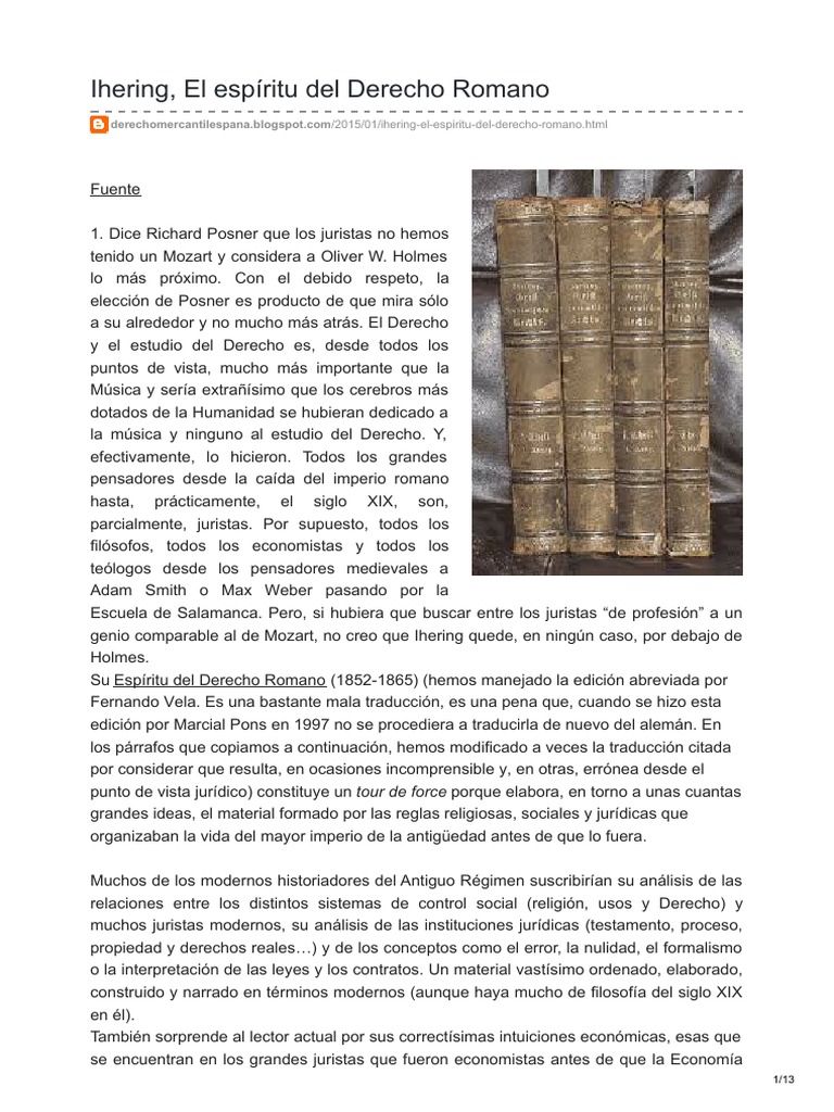 Revision-Ihering El Espíritu Del Derecho Romano | PDF | Propiedad ... Revision-Ihering El Espíritu Del Derecho Romano | PDF | Propiedad ...