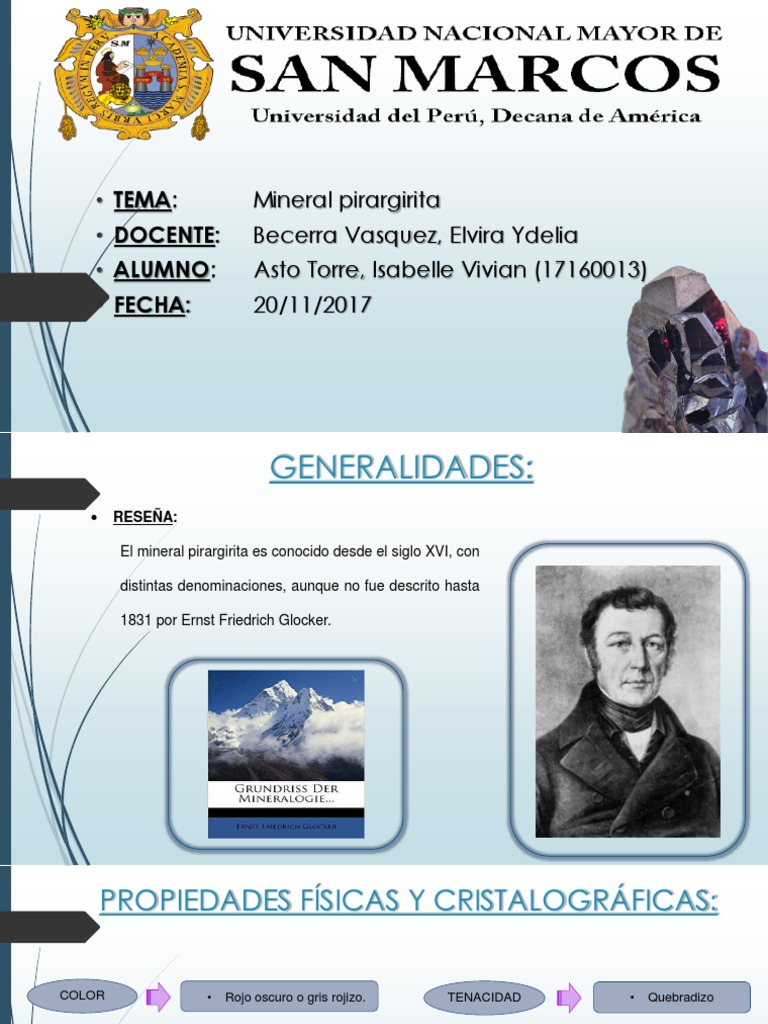 Pirargirita PDF | PDF | Calcita | Minerales