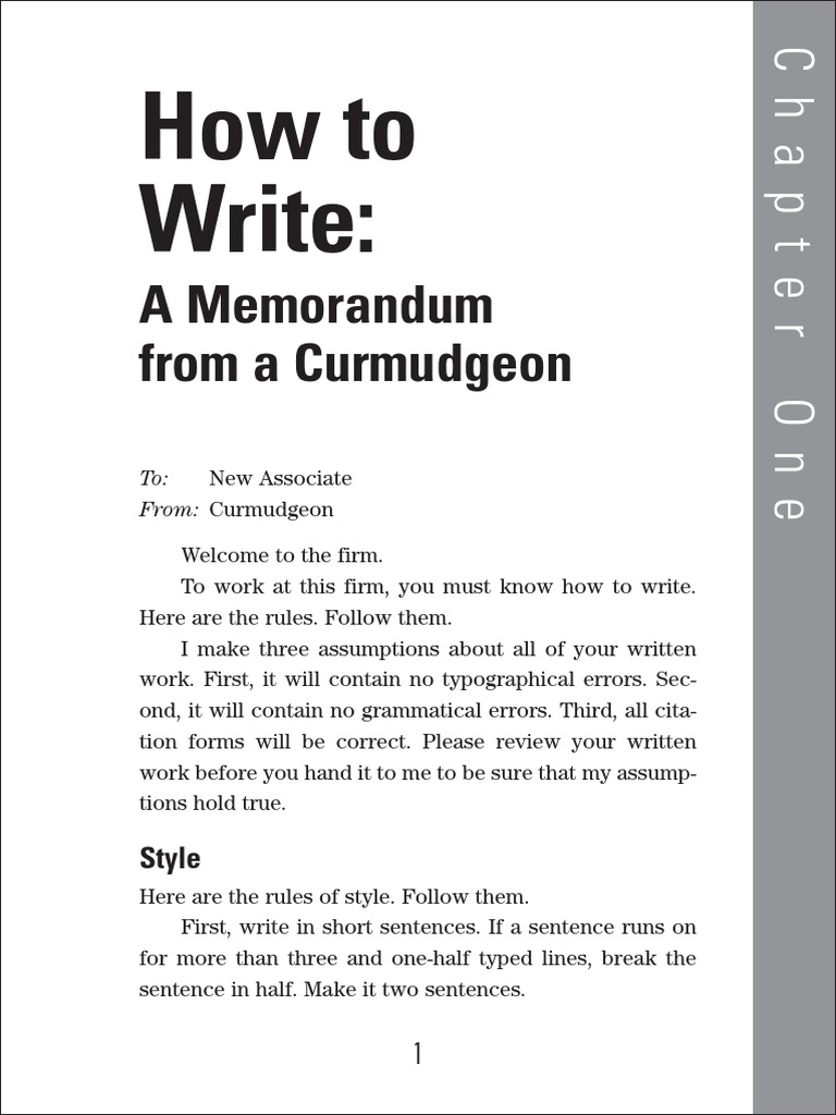 How To Write - A Memorandum | PDF | Brief (Law) | Precedent