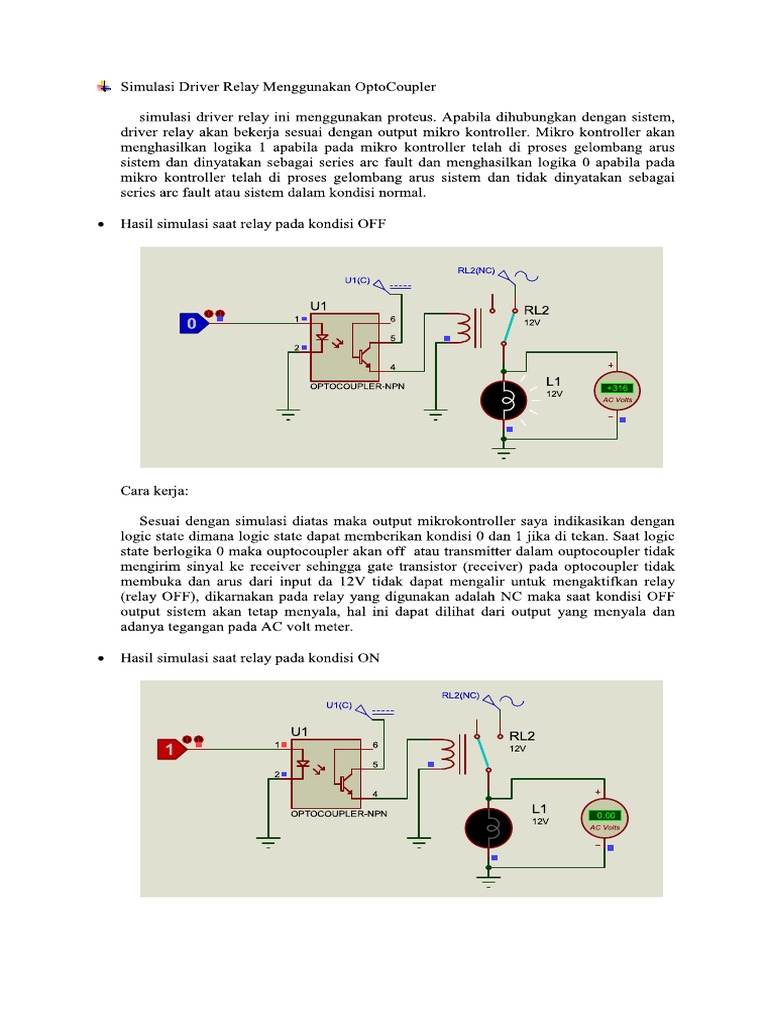 Driver Relay Menggunakan OptoCoupler Dan Transistor | PDF