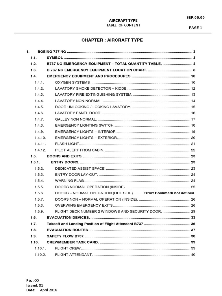Sep Aircraft Type b737 27 Maret 2018 | PDF | Cockpit | Flashlight