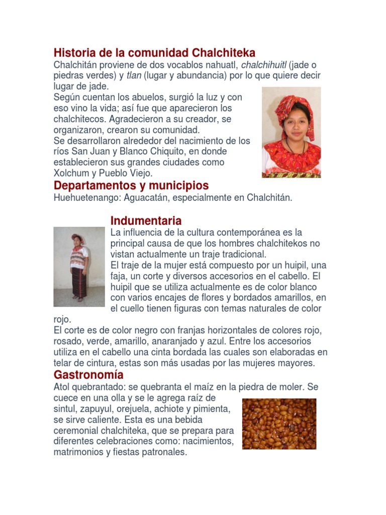 Historia de La Comunidad Chalchiteka | PDF | Pueblos indígenas de ...