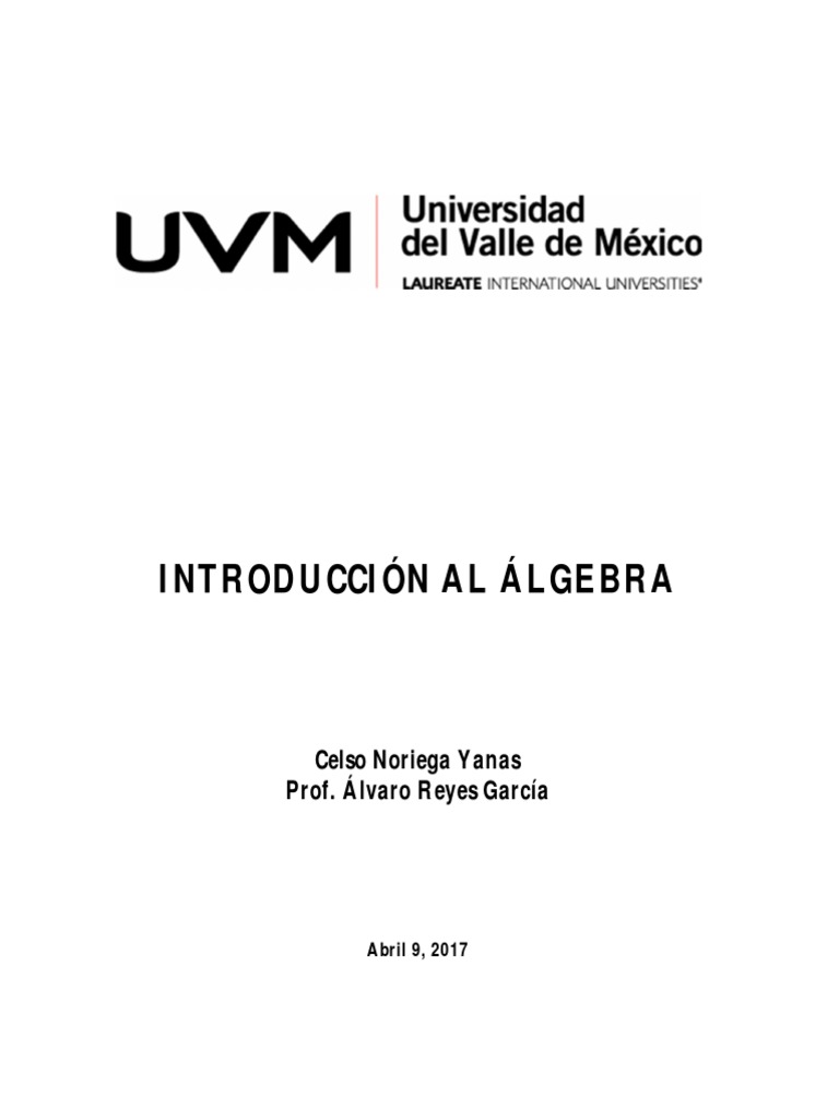 Introducción Al Álgebra | PDF | Conjunto (Matemáticas) | Lógica matemática