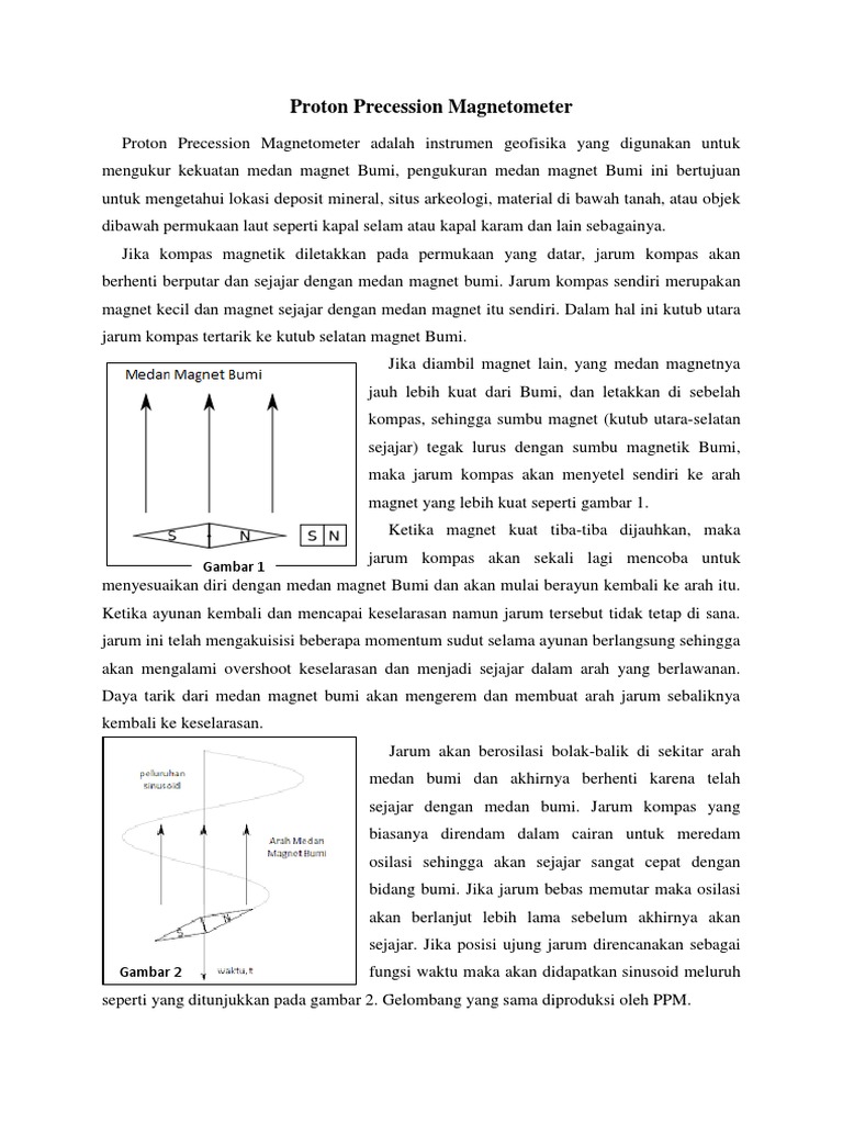 Prinsip Kerja Proton Precession Magnetometer | PDF