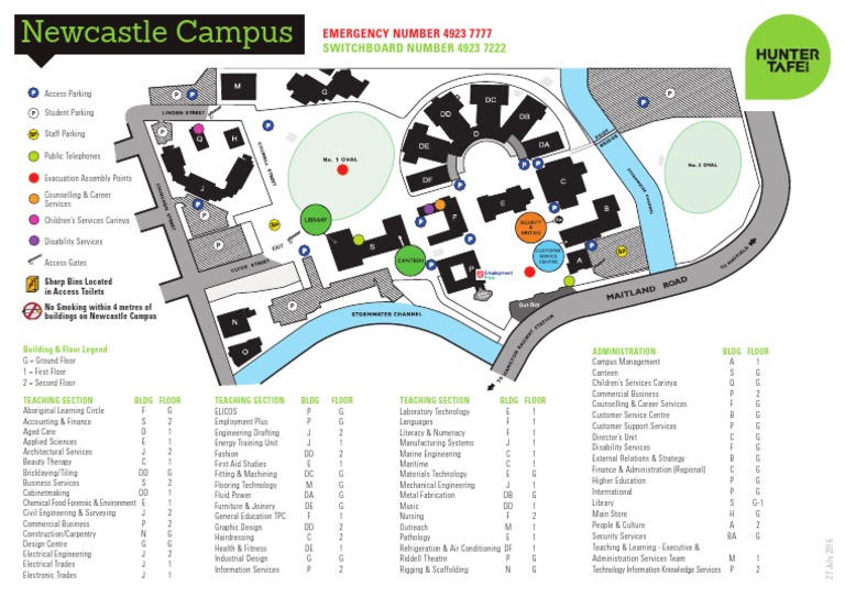 Newcastle Campus Map | PDF | Engineering | Science And Technology