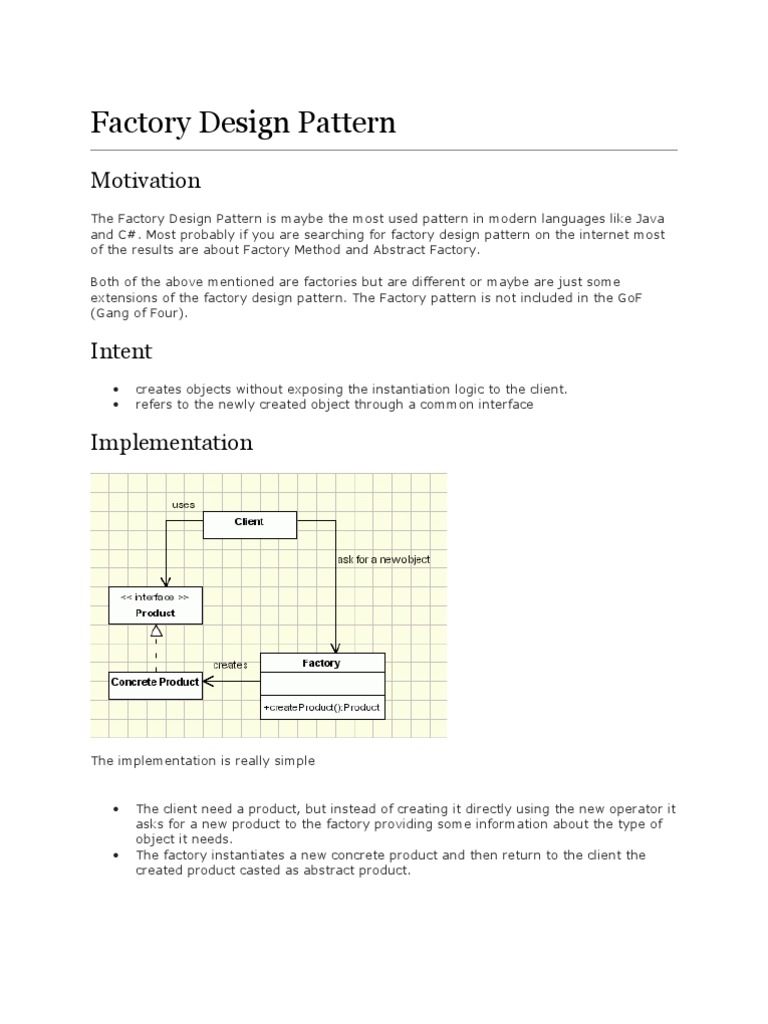 Design Pattern Print Pdf Method Computer Programming Class Computer Programming 