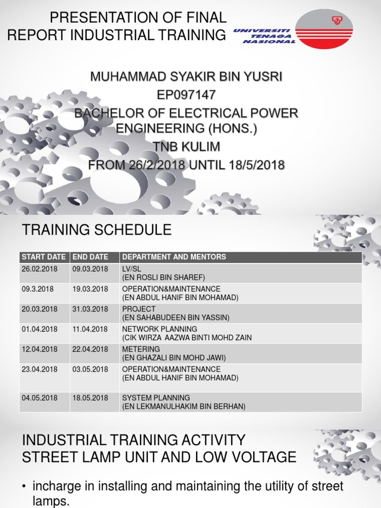 Presentation Intern TNB Distribution | PDF | Electrical Substation ...