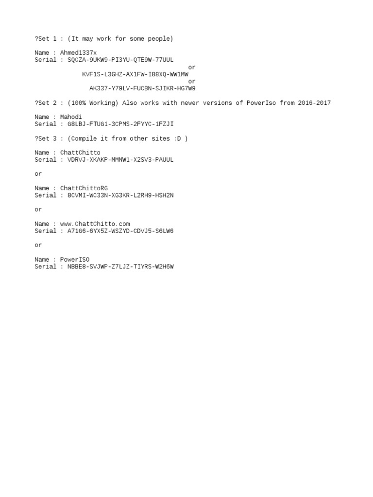 Serial Power Iso | PDF