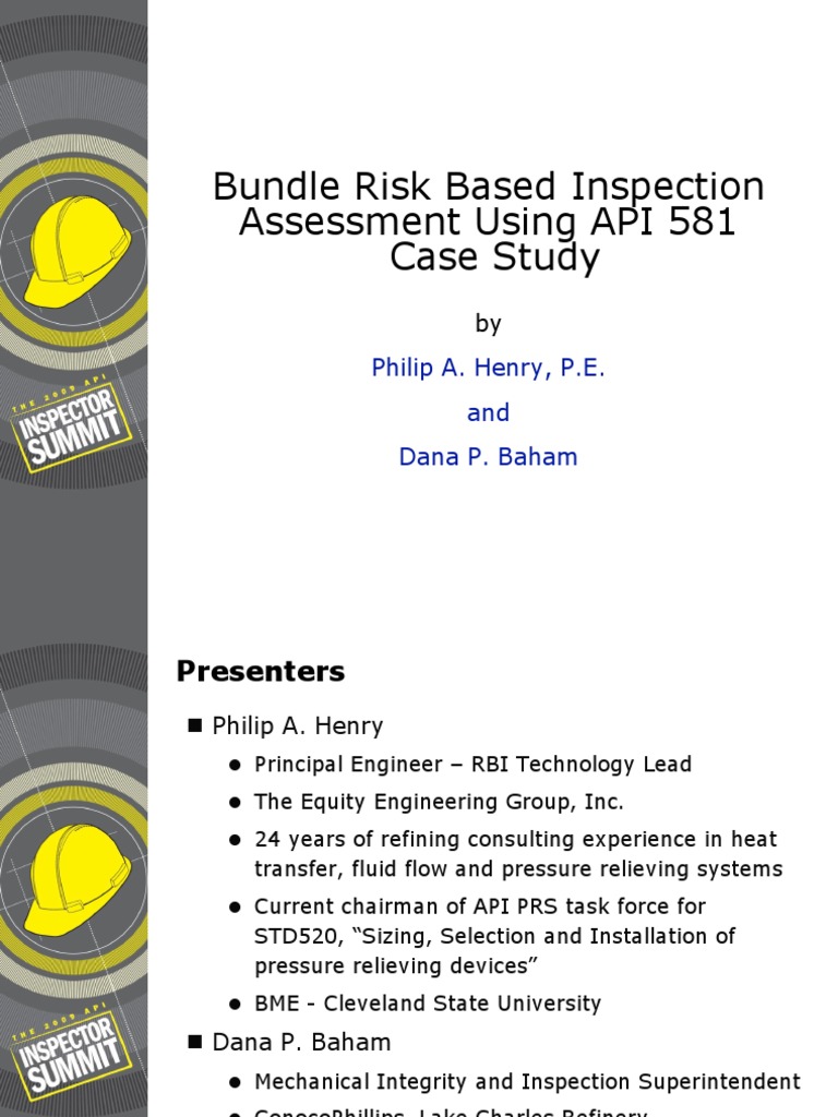 Bundle RBI Assessment Using API 581 Philip Henry | PDF | Reliability ...