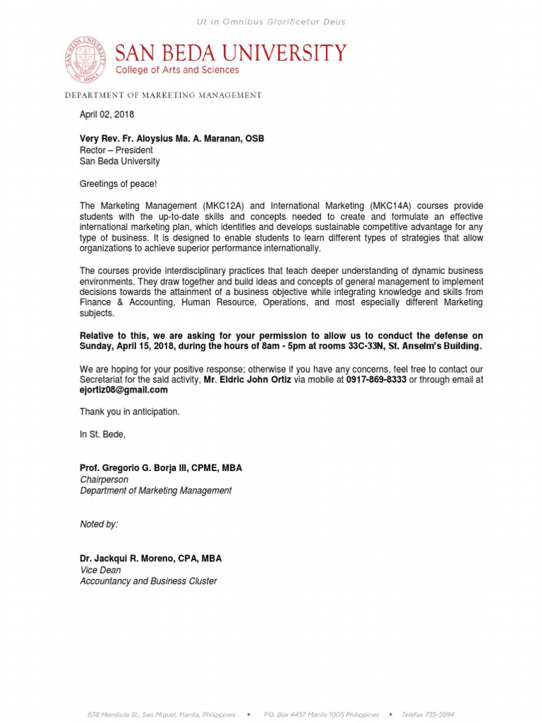 Letter To Rector DONE | PDF