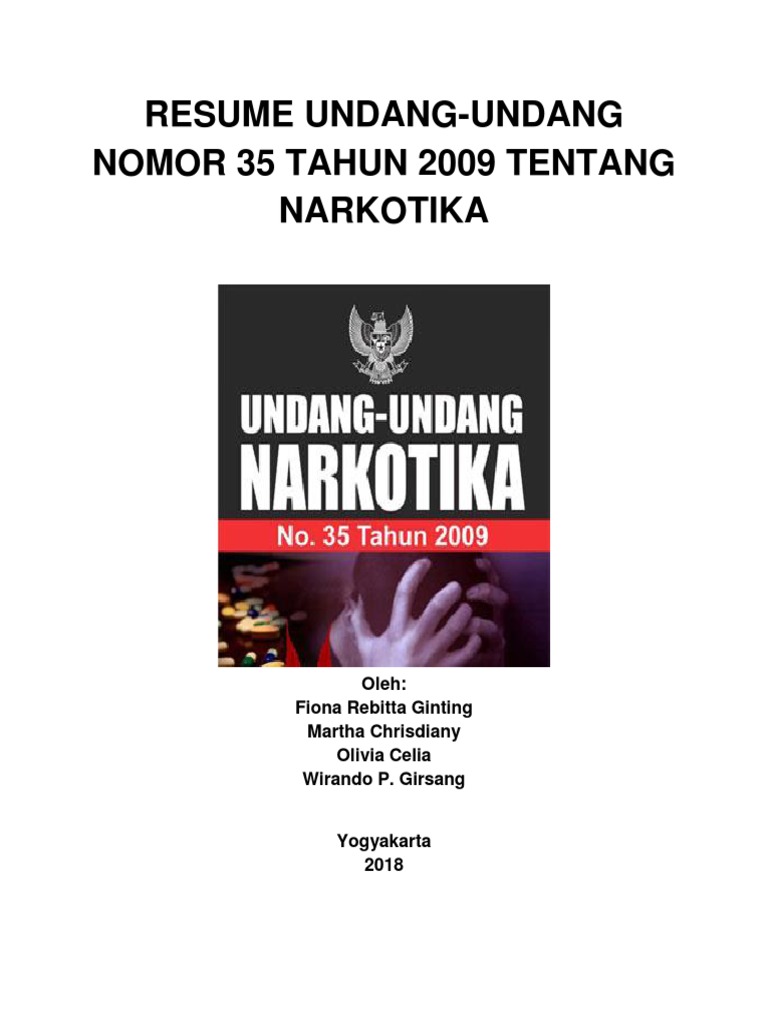 Resume UU Narkotika | PDF
