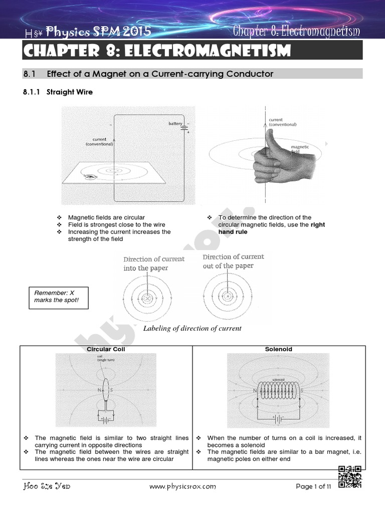 CHAPTER 8 Electromagnetism 2015 | PDF