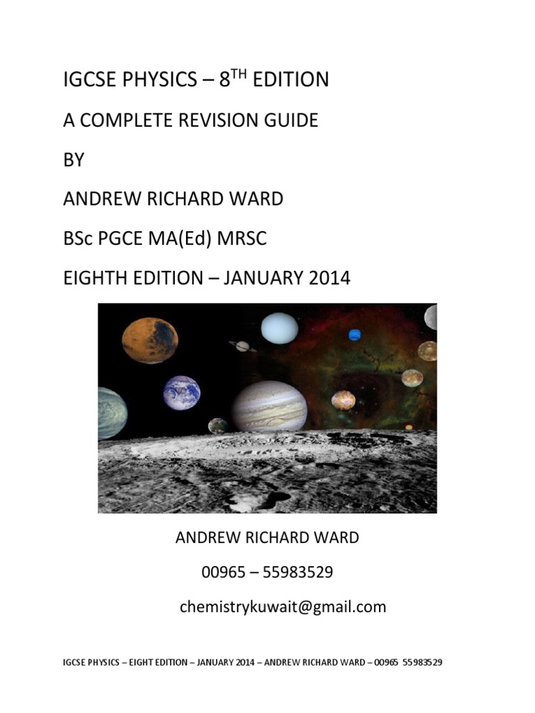 IGCSE PHYSICS - Revision Guide - Andrew Richard Ward - 2014 | PDF ...