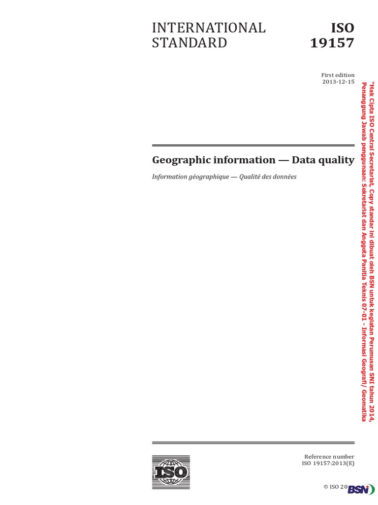 ISO 19157 2013 (E) - Character PDF Document | PDF