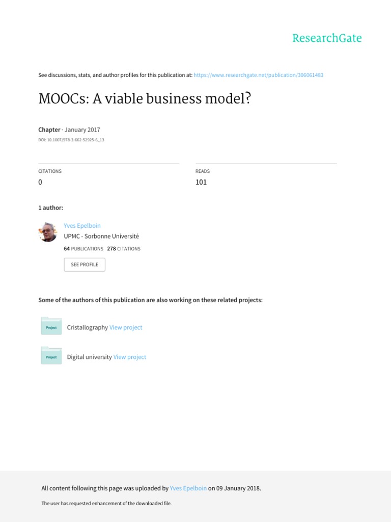 MOOC Business Models | PDF | Massive Open Online Course | Teachers
