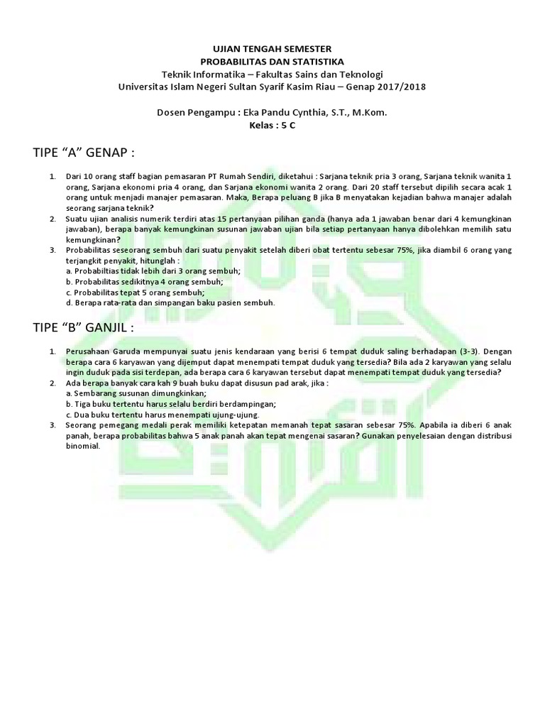 Soal Probstat | PDF
