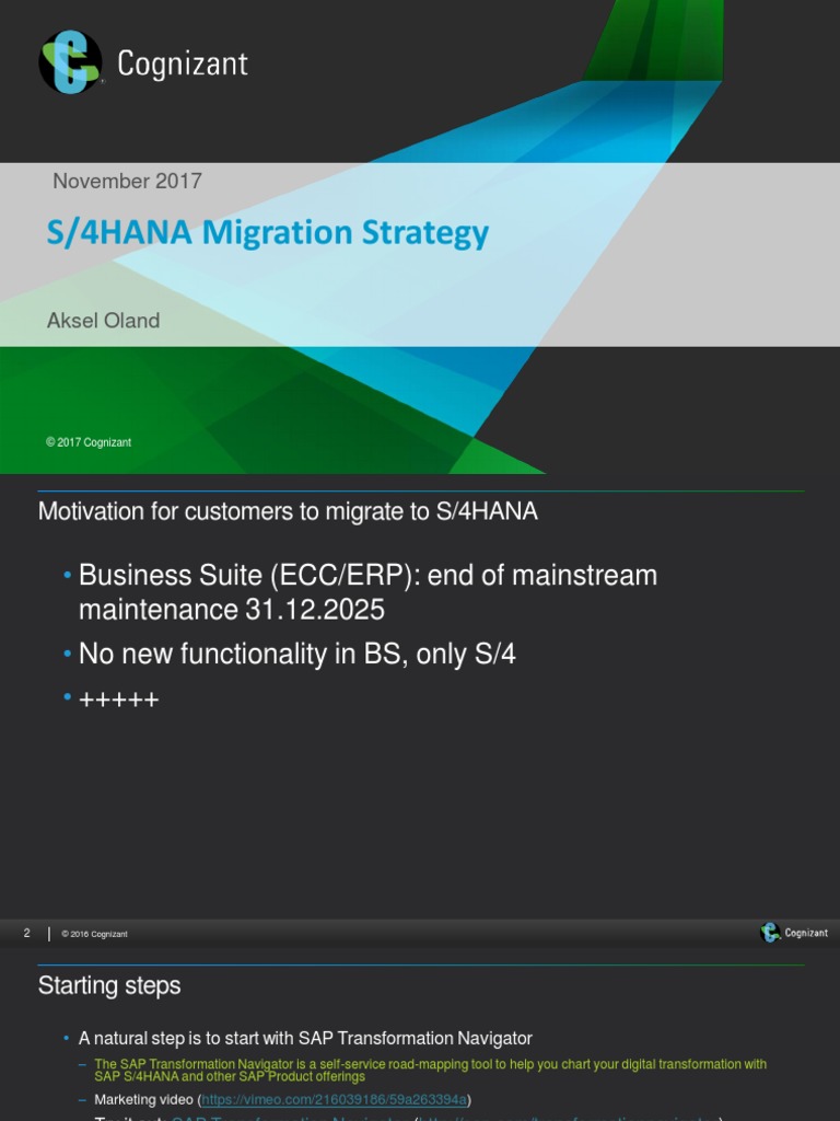s4 Hana Migration | PDF | Sap Se | Software