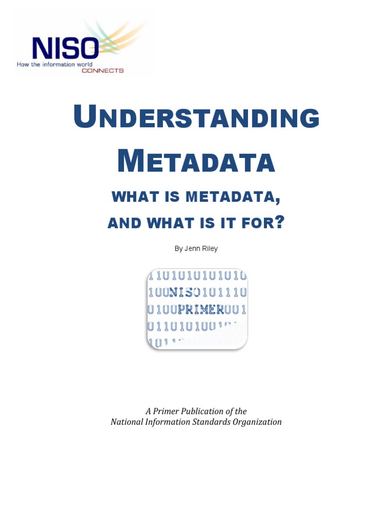 Understanding Metadata | PDF | Resource Description Framework | Metadata