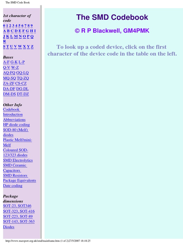 THE SMD CODE BOOK.pdf | Bipolar Junction Transistor | Semiconductor Devices