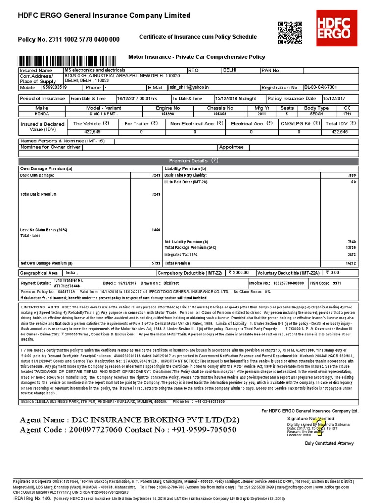 Car General Insurance Like | PDF | Deductible | Insurance