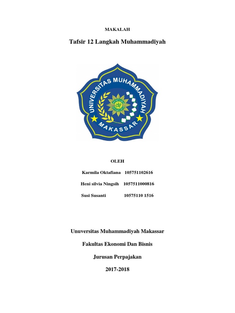 Aik Tafsir 12 Langkah Muhammadiyah | PDF