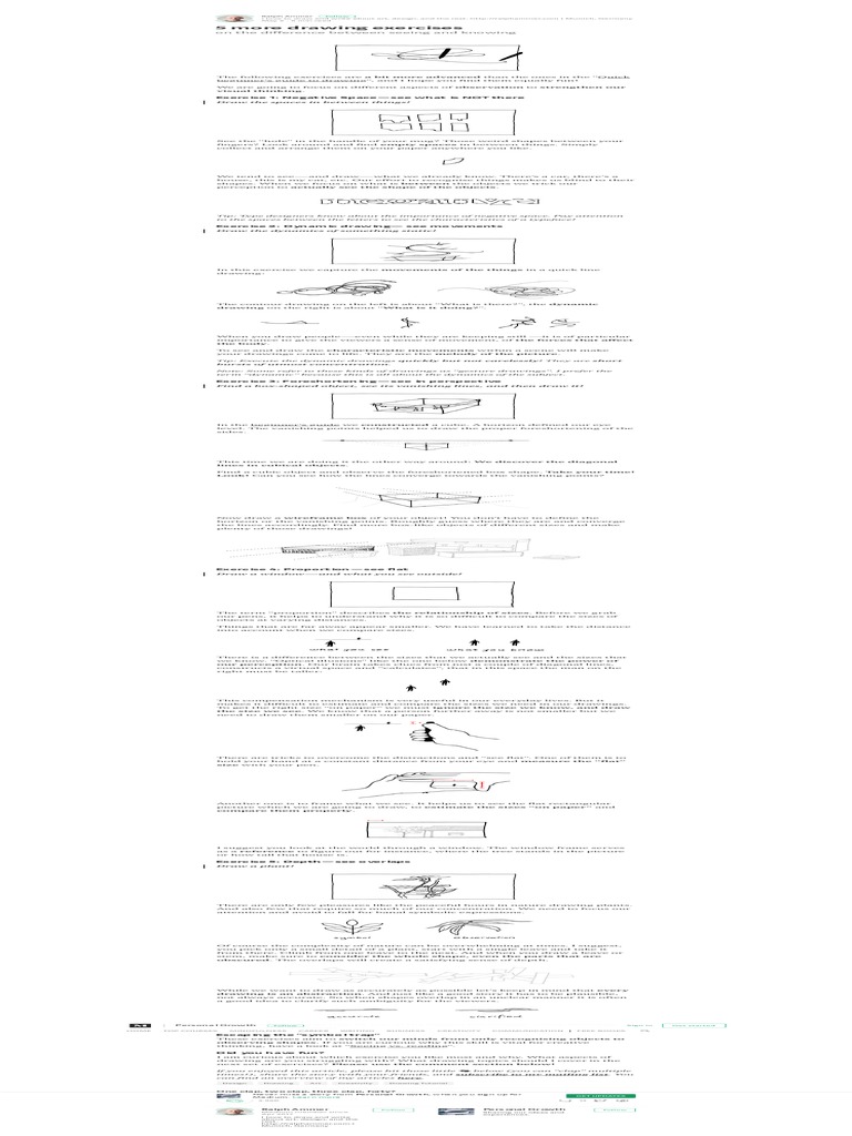 5 More Drawing Exercises - Personal Growth - Medium | PDF | Perspective ...