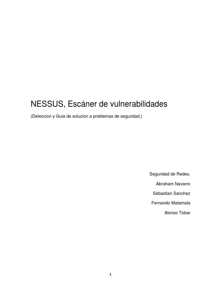 Nessus FINAL | Descargar gratis PDF | Computación en la nube | Vulnerabilidad (informática)