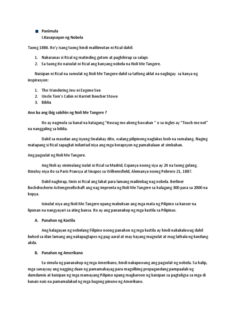 Pagsusuri Sa Nobela | PDF