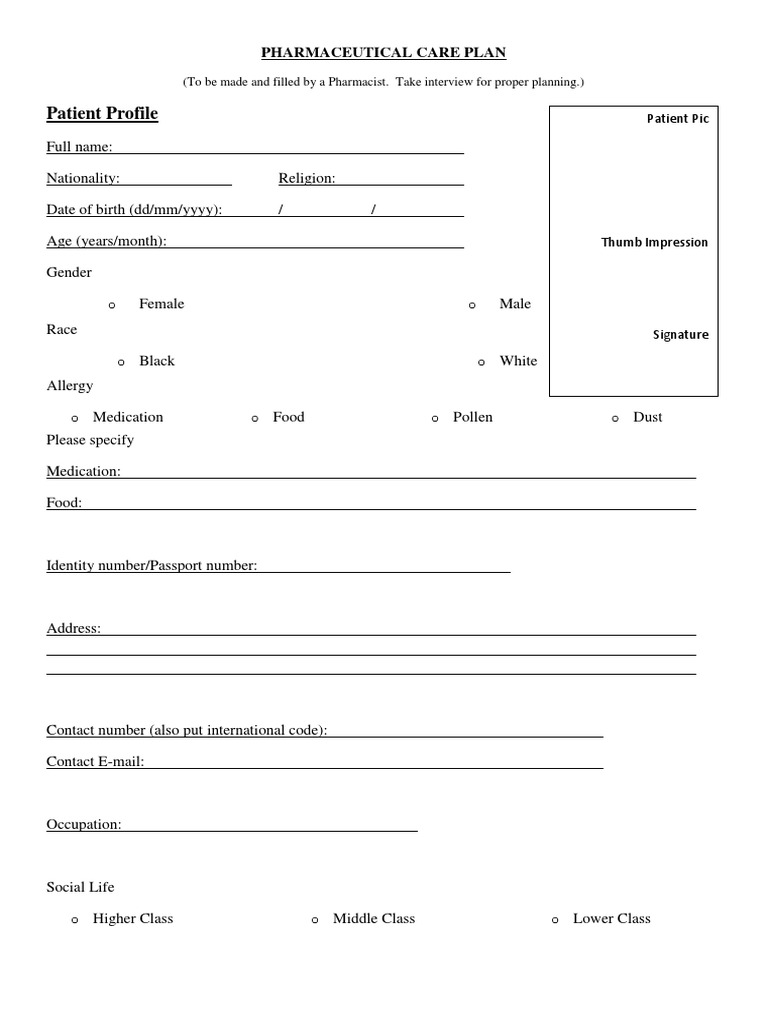 Pharmaceutical Care Plan | PDF | Dose (Biochemistry) | Chemistry