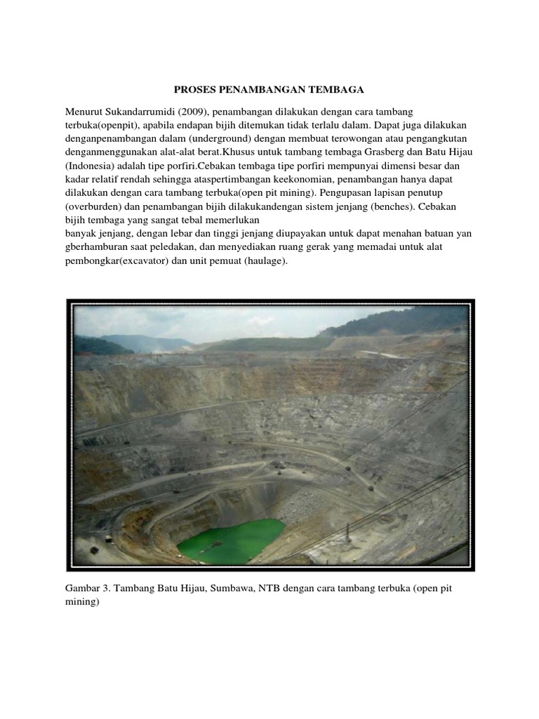 Proses Penambangan Tembaga | PDF