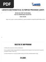 Student Handout Olympiads NTSE KVPY Med & Engg-2018 PDF | PDF ...