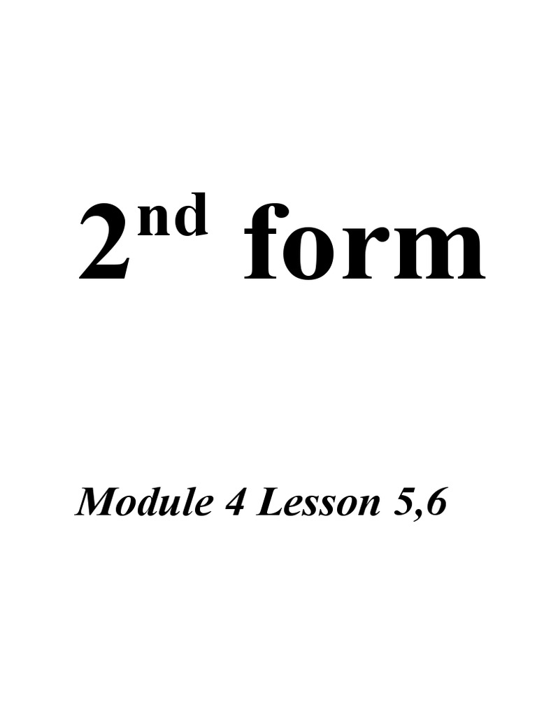 2nd Form | PDF