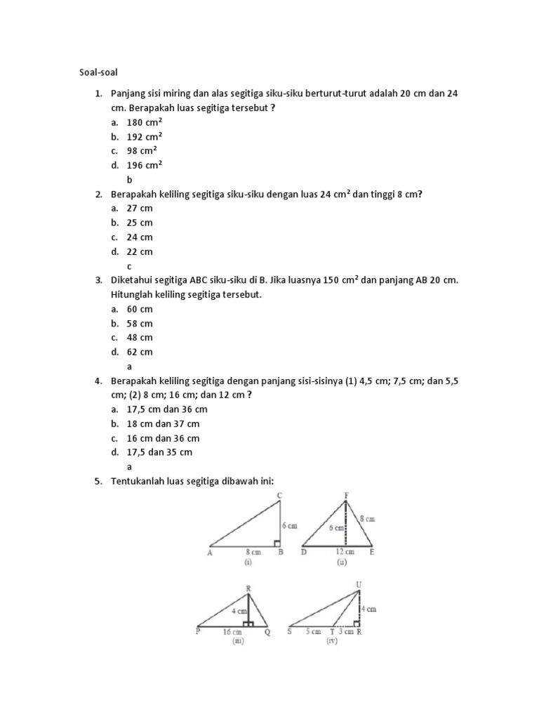 Soal-Soal Segitiga | PDF