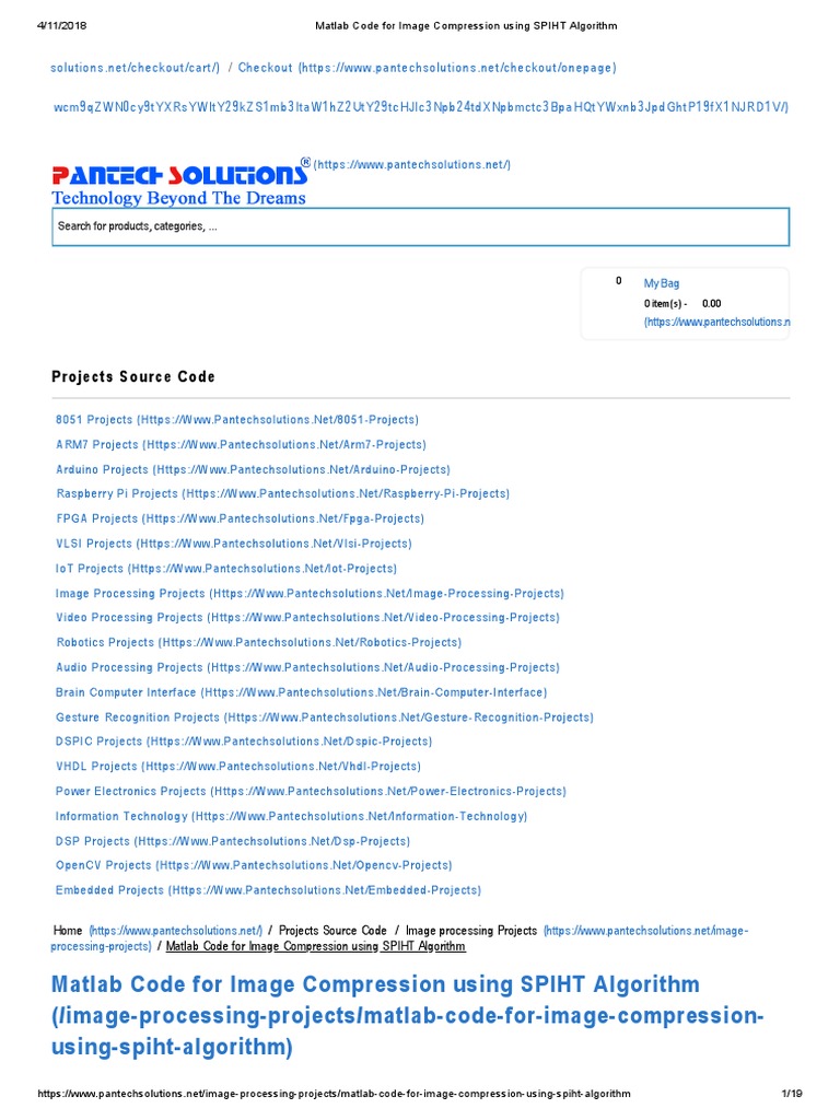 Matlab Code For Image Compression Using SPIHT Algorithm | PDF | Data Compression | Wavelet