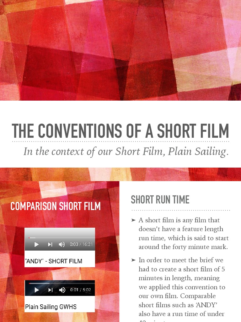 Short Film Conventions Guide | PDF | Voice Over | Narration