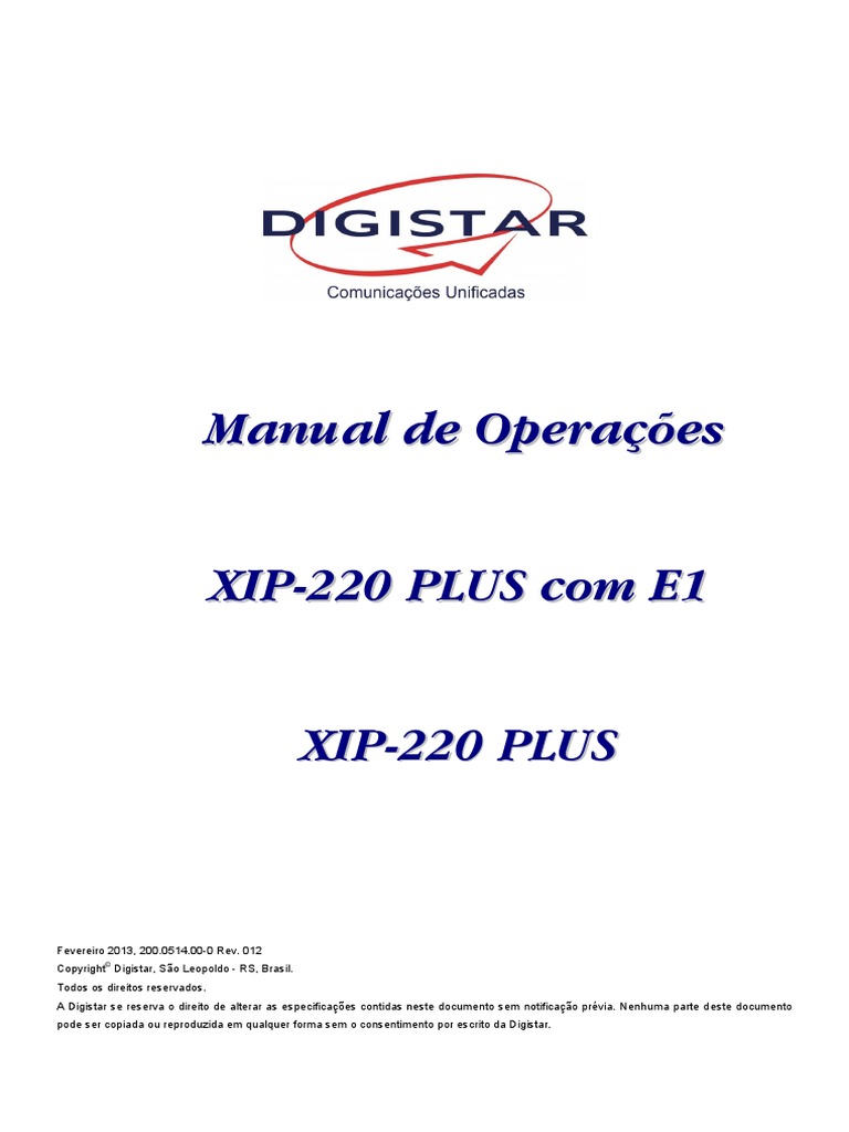 Xip 220 Plus | PDF | Rede de longa distância | 3G